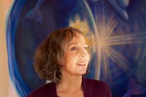 Artist Chrisann Brennan describes her art as "light encoded paintings ...