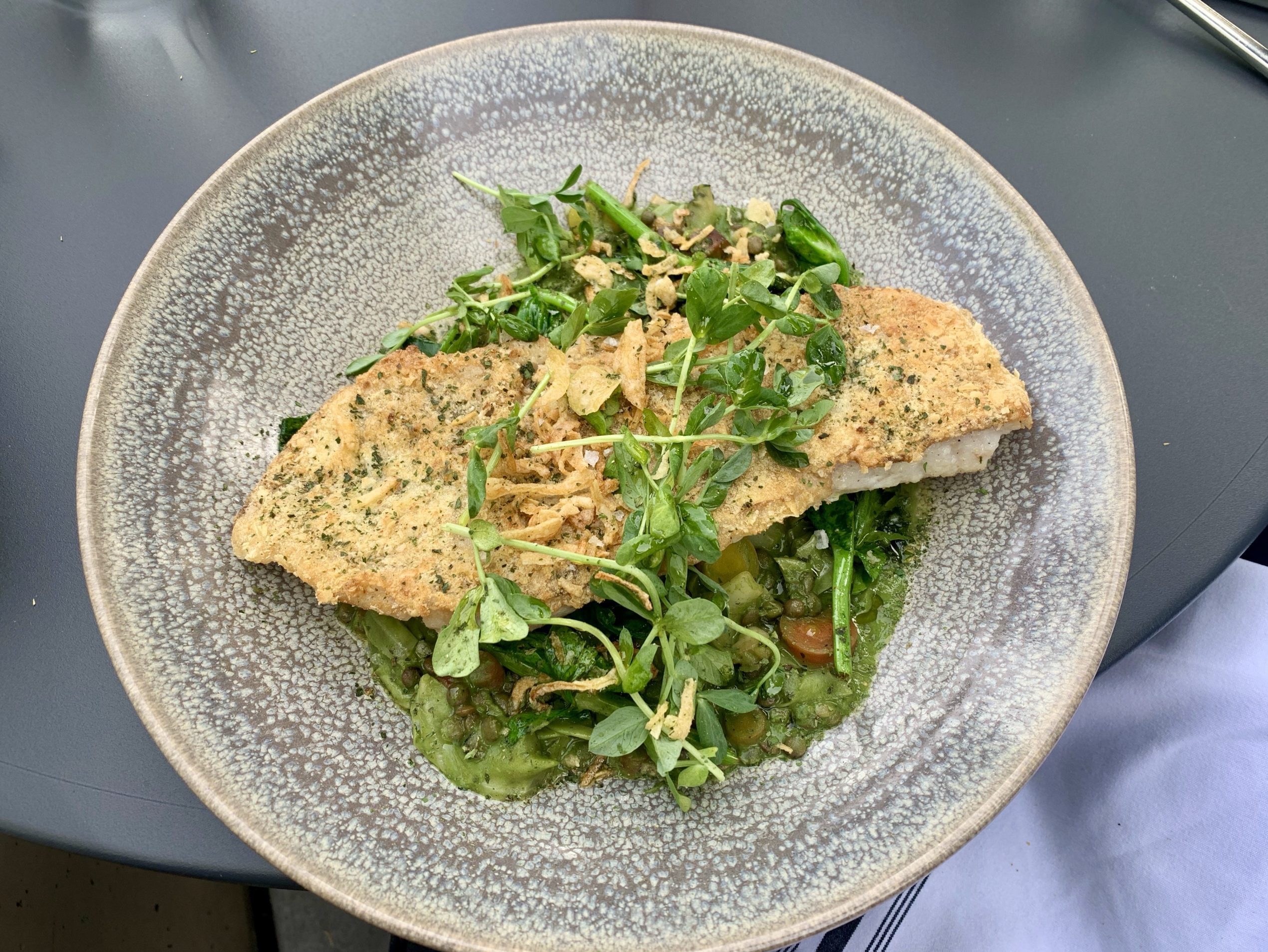 Spotted: Delicious local Rock Cod at Camper in Menlo Park - InMenlo