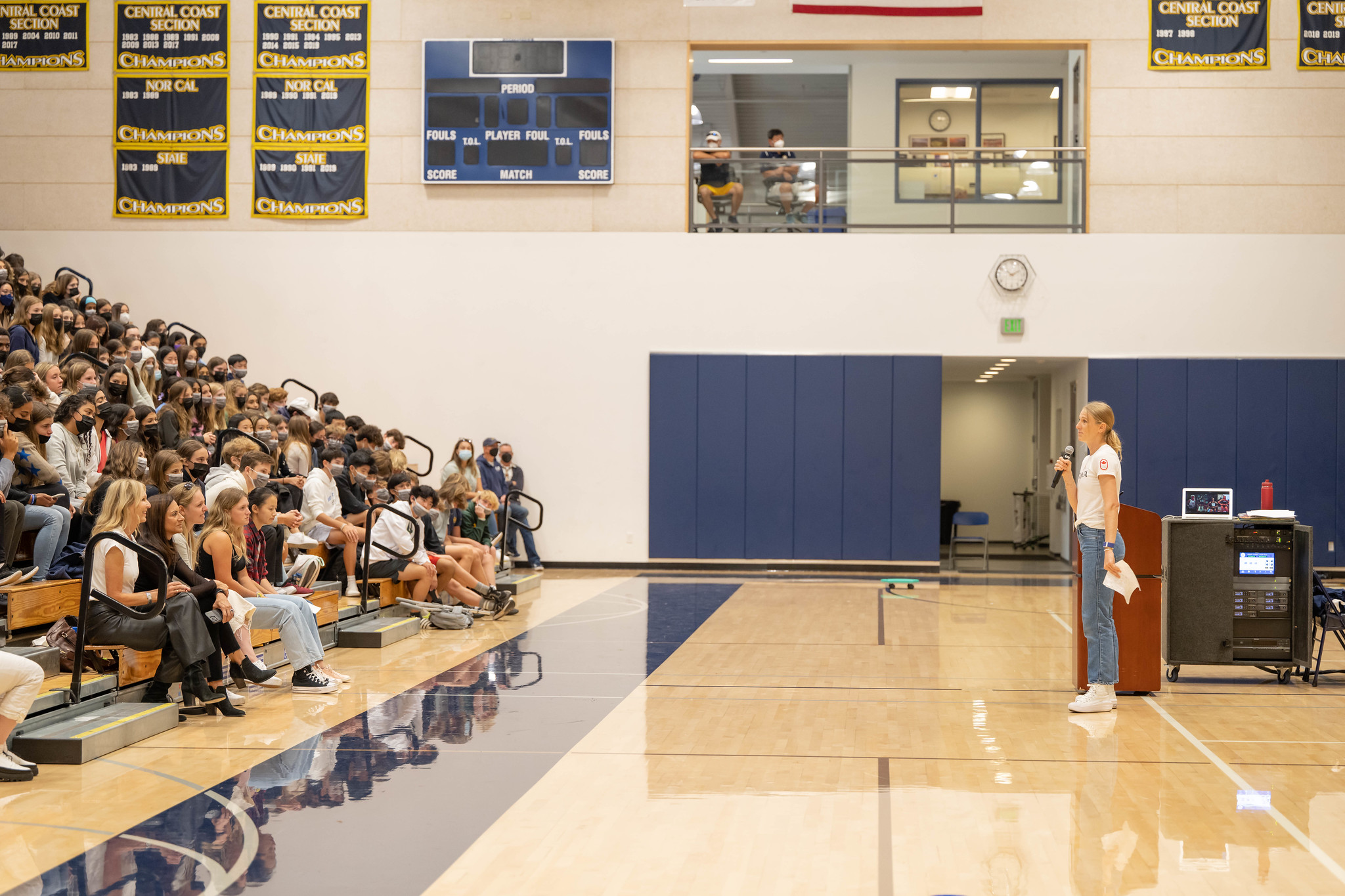 Olympian Maddy Price returns to Menlo School to talk to students about ...