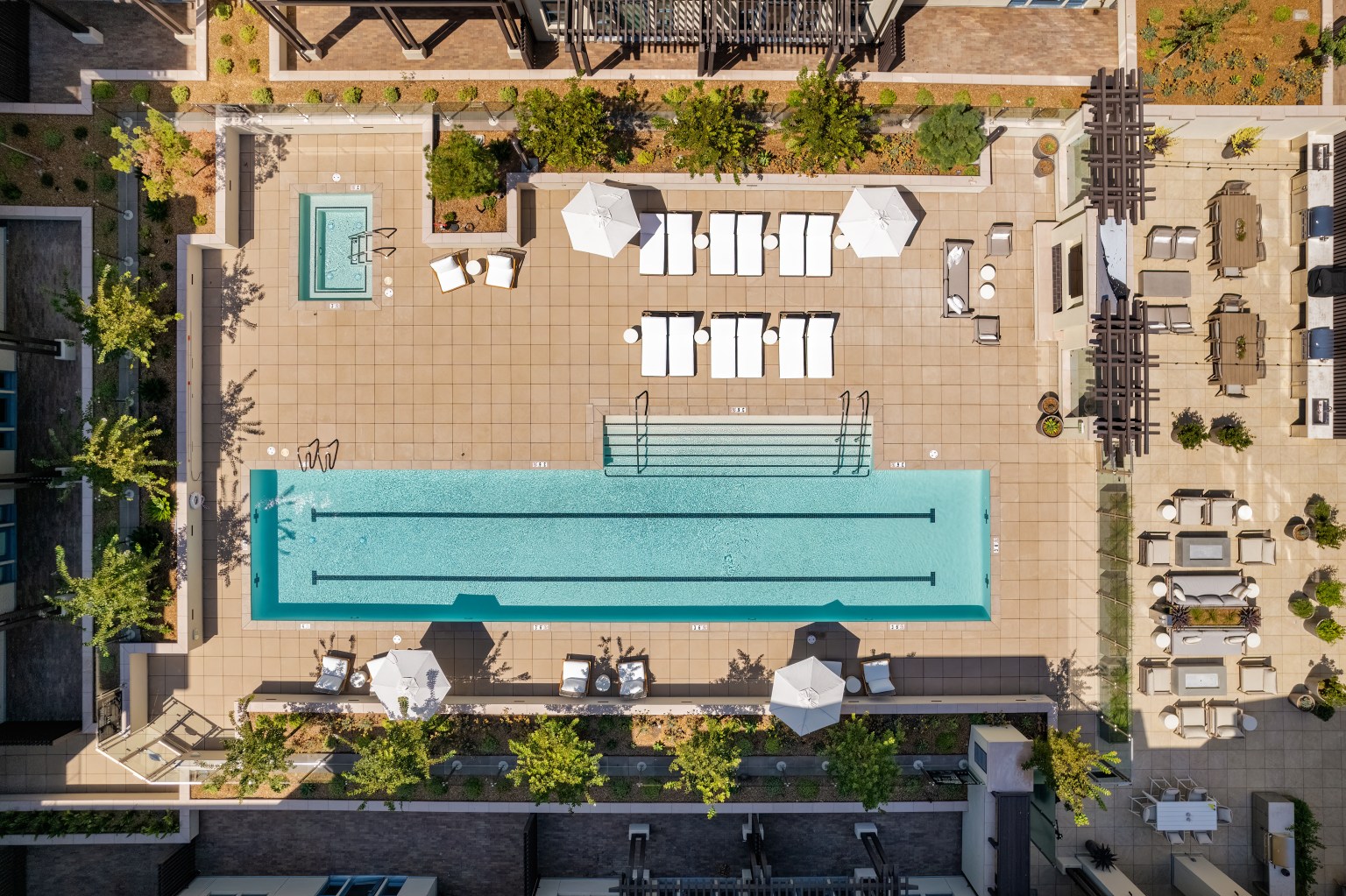 Bird's eye view of Springline development in Menlo Park - InMenlo