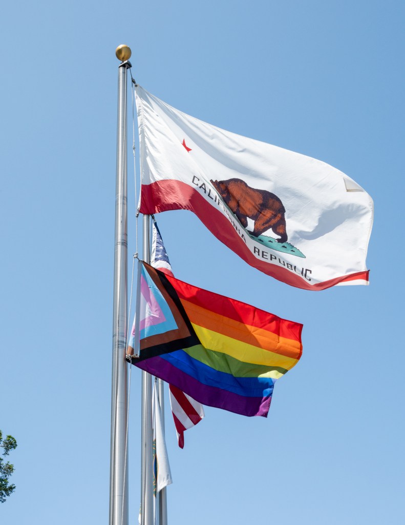 Pride flag raised at SLAC National Accelerator Laboratory in Menlo Park ...