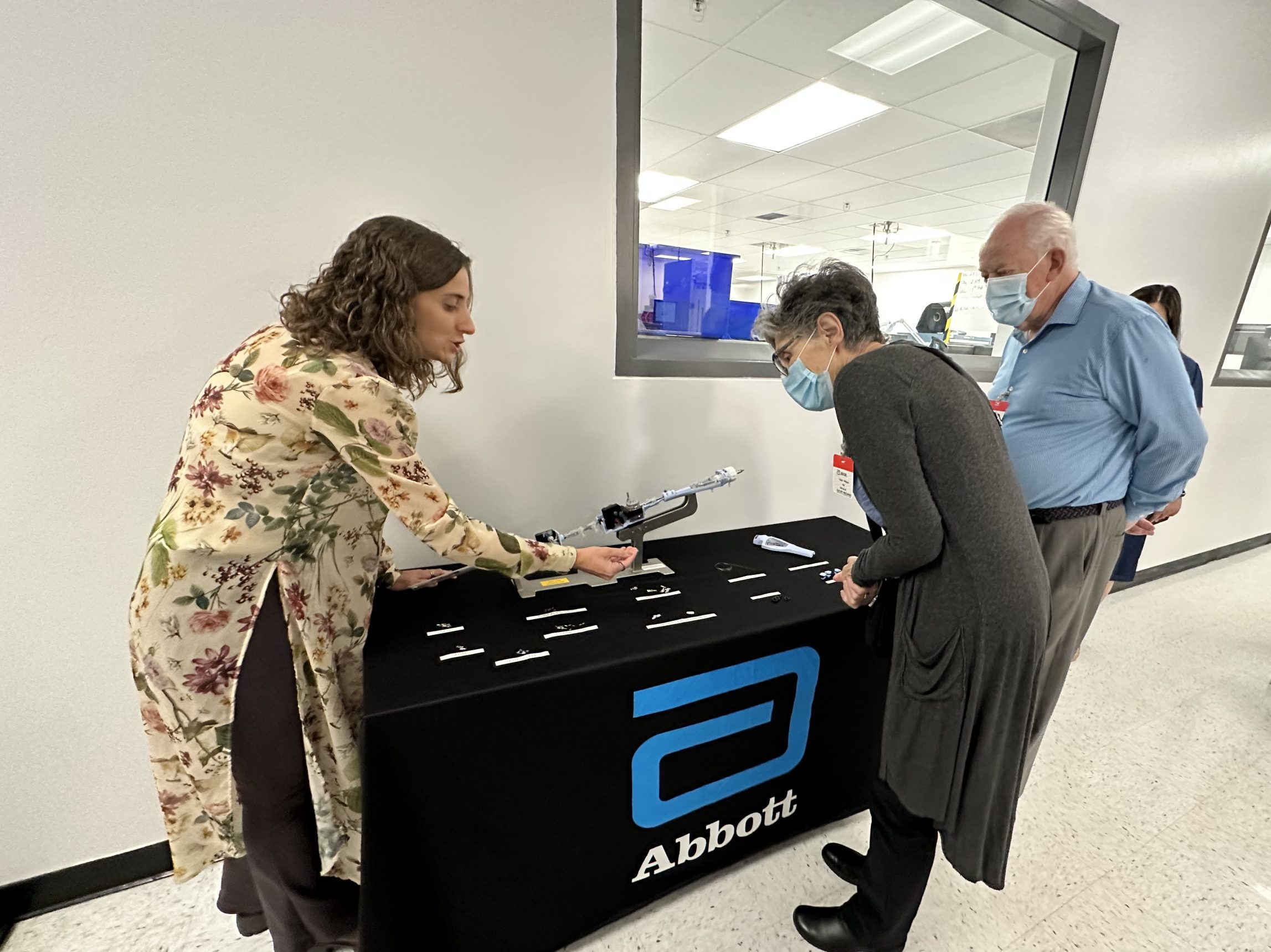Spotted: Carol Pollard taking a tour of Abbott manufacturing facility ...