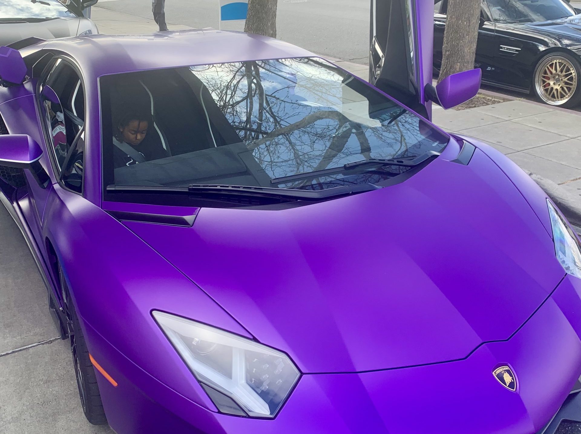 Purple cars invade Menlo Park Chevron this morning - InMenlo