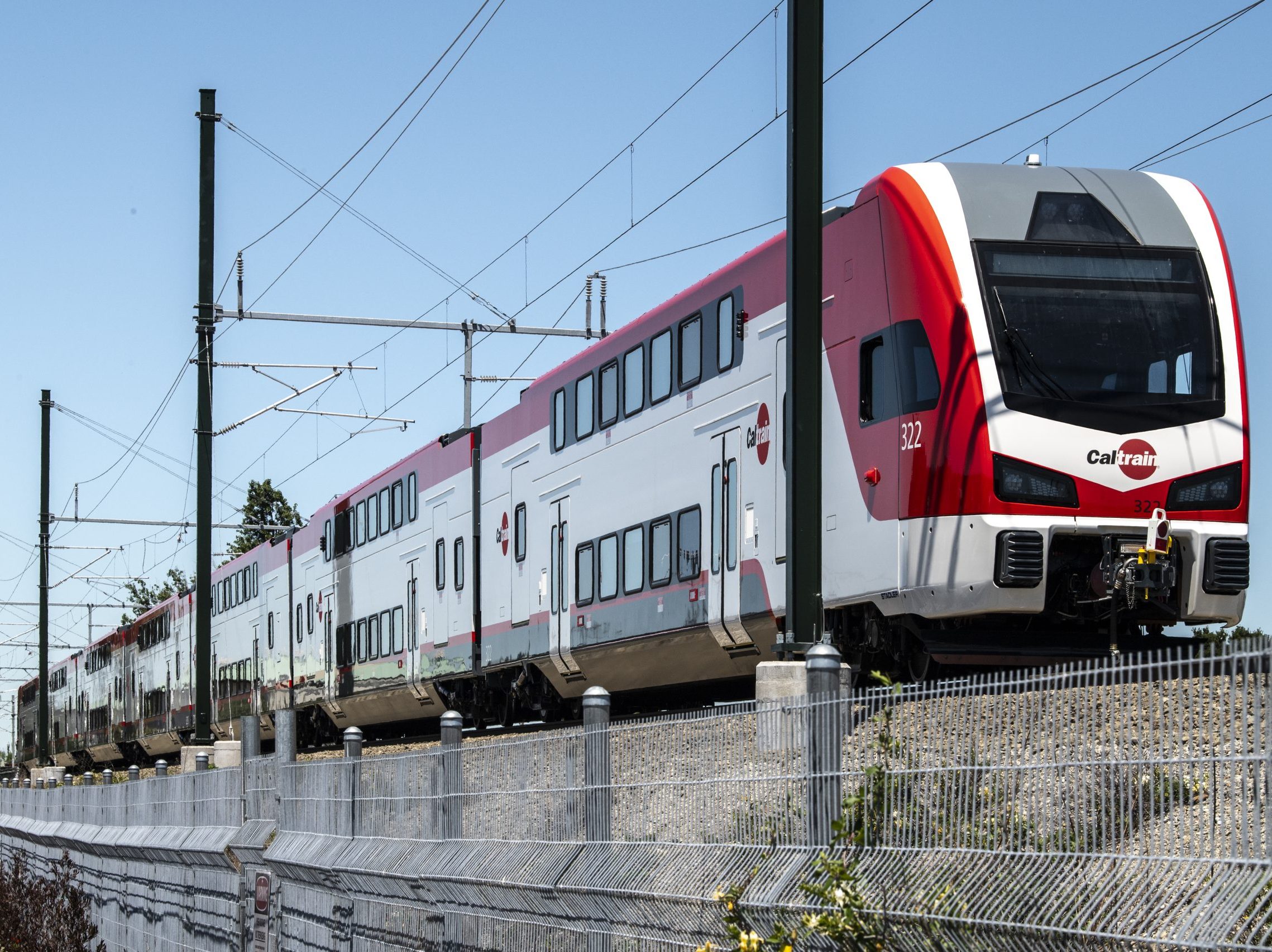 Caltrain runs eight trains simultaneously on newly completed corridor ...
