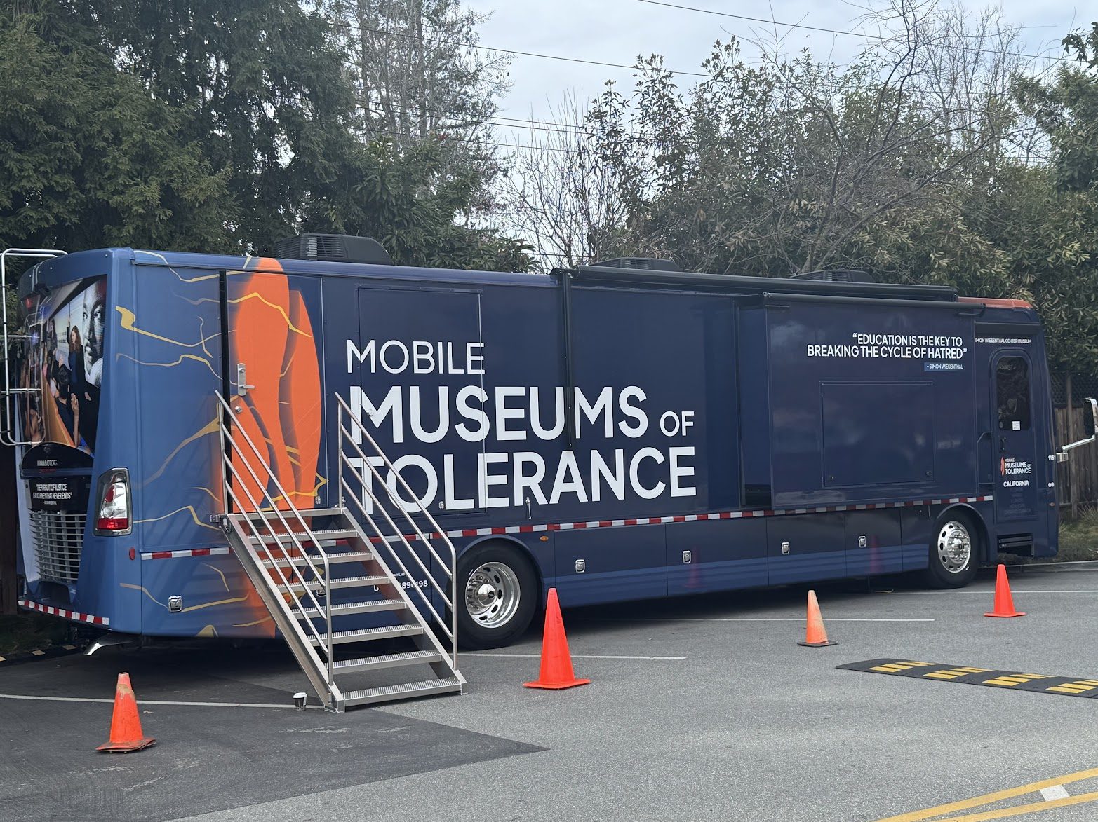 Mobile museum from Museum of Tolerance visits Hillview Middle School ...